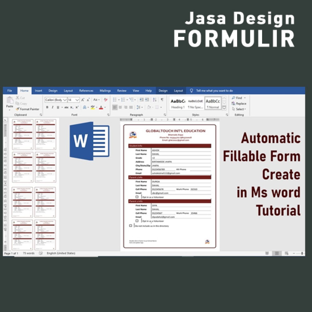 Design Formulir Microsoft Word | Layanan Design dan Jasa Cetak Hibrida ...
