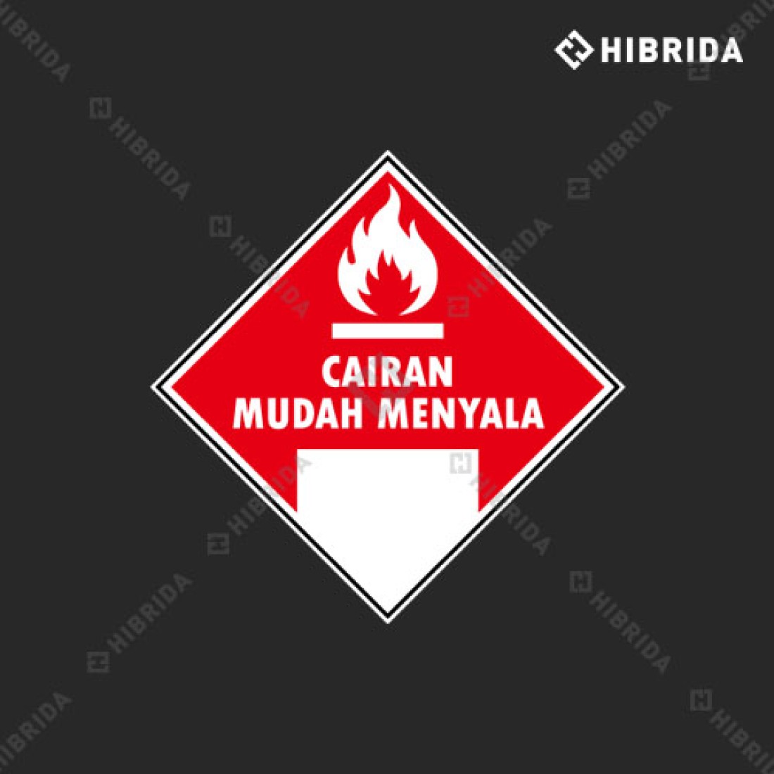 Stiker Label Limbah B3 - Cairan Mudah Menyala