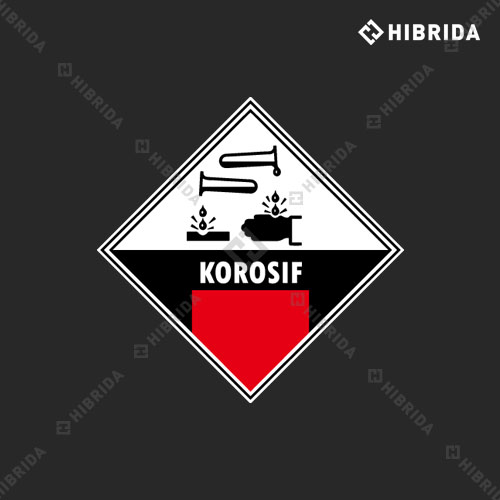 Stiker Label Limbah B3 - Korosif