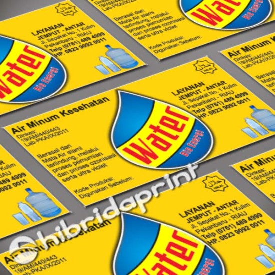 Cetak Stiker Galon Depot Air Minum Isi Ulang Model 058
