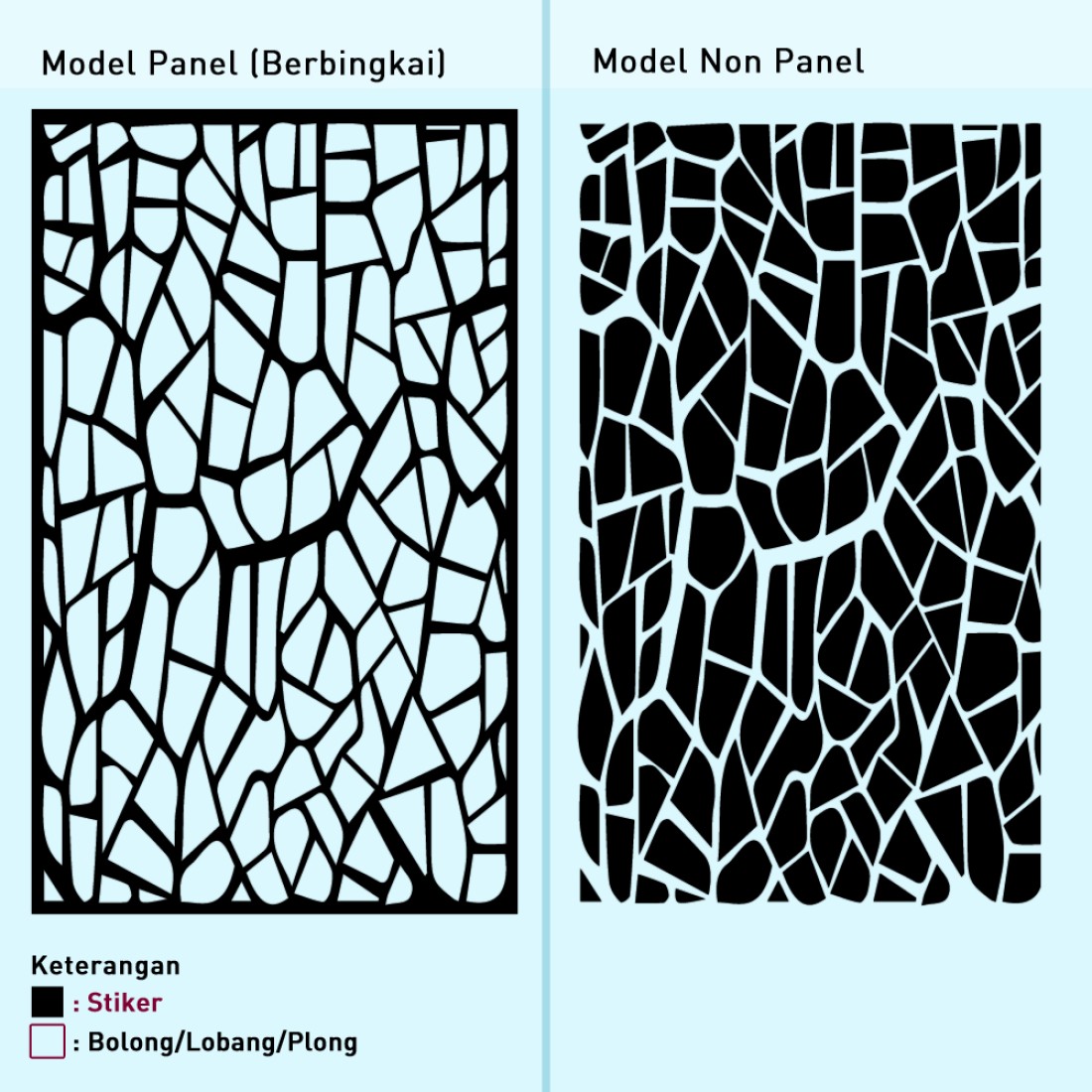 Jasa Pembuatan Cutting Stiker Motif Pola Retak