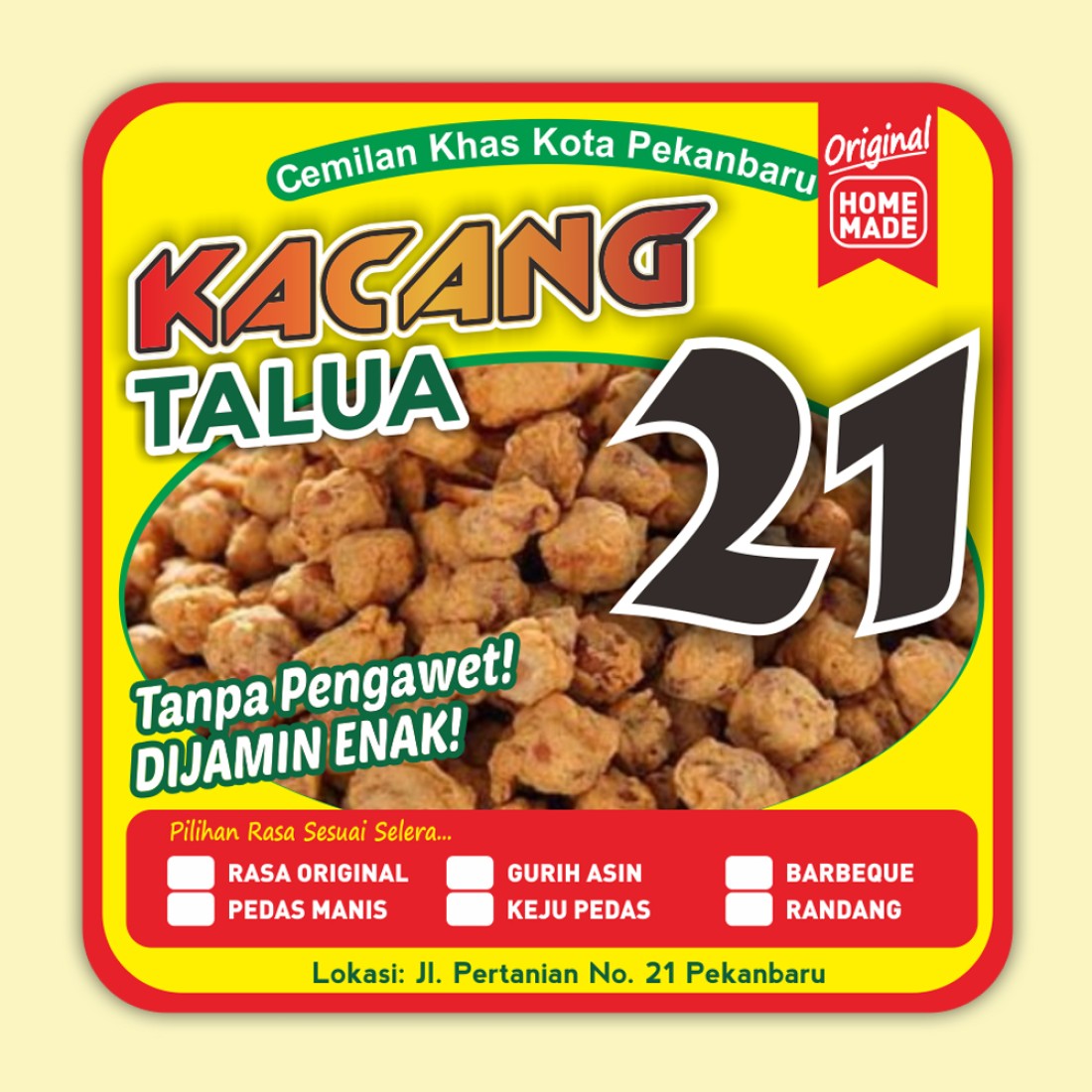 Sticker Label Kacang Telor