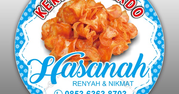 Stiker Label Keripik Balado - Desain Kotak