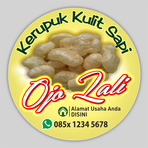 Stiker Label Keripik Pisang 005| Layanan Design dan Jasa Cetak Hibrida ...