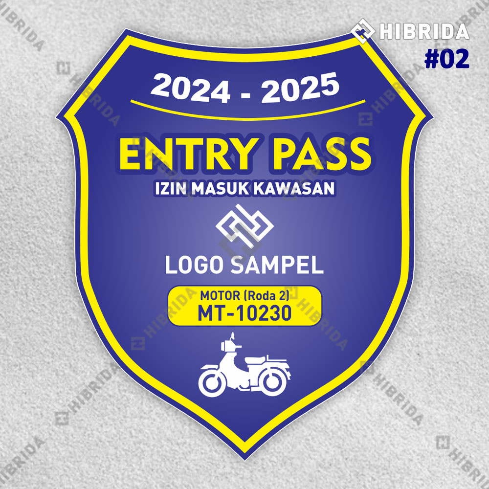 Cetak Stiker Entry Pass Motor