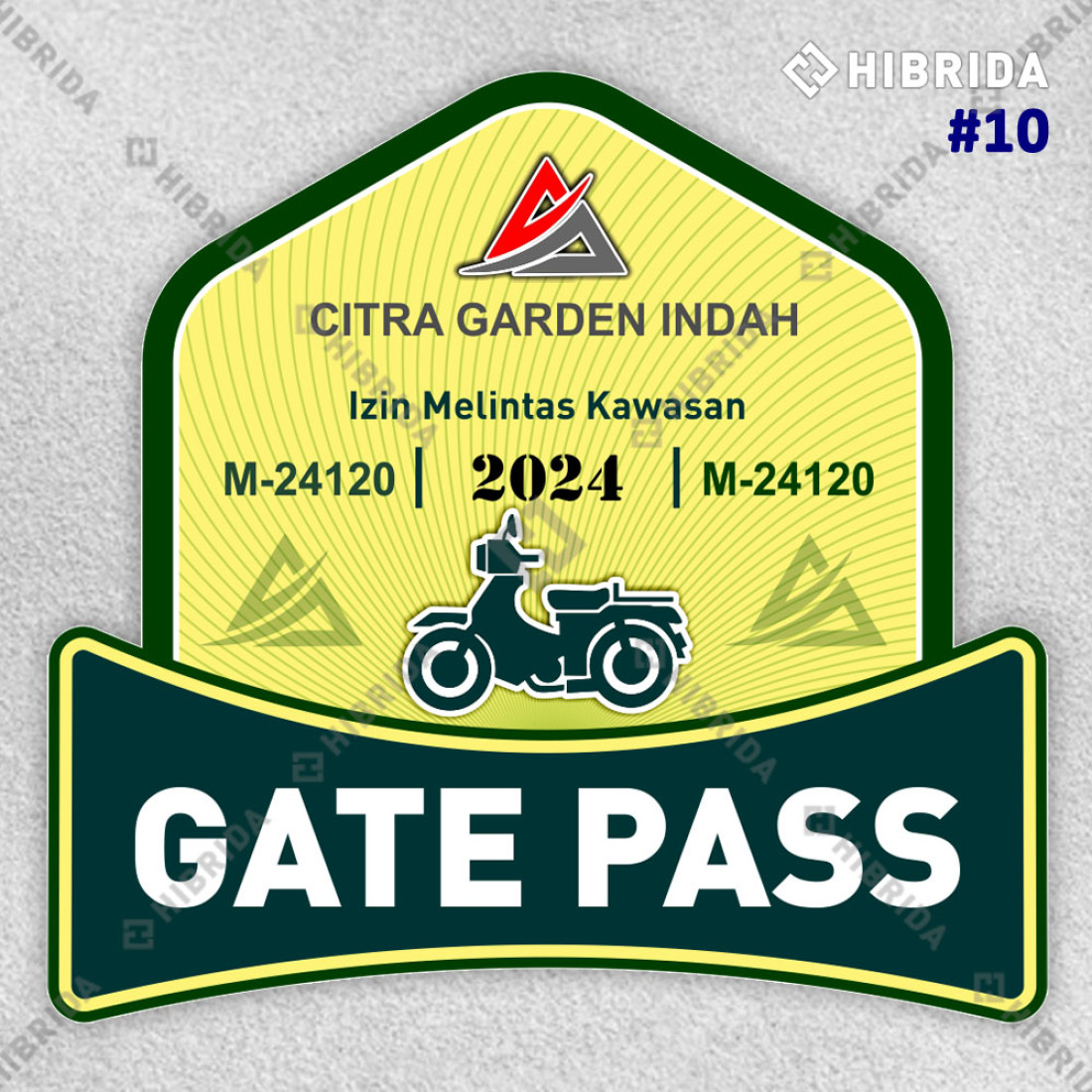 Cetak Stiker Gate Pass Motor
