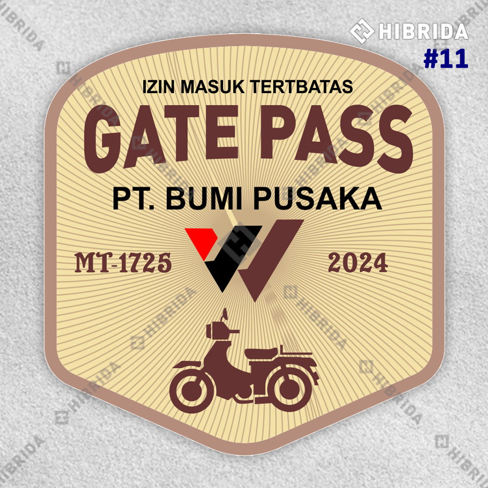 Cetak Stiker Gate Pass Motor