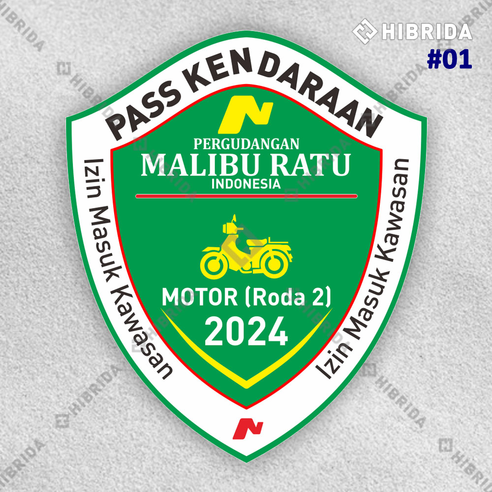 Cetak Stiker Pass Kendaraan Motor