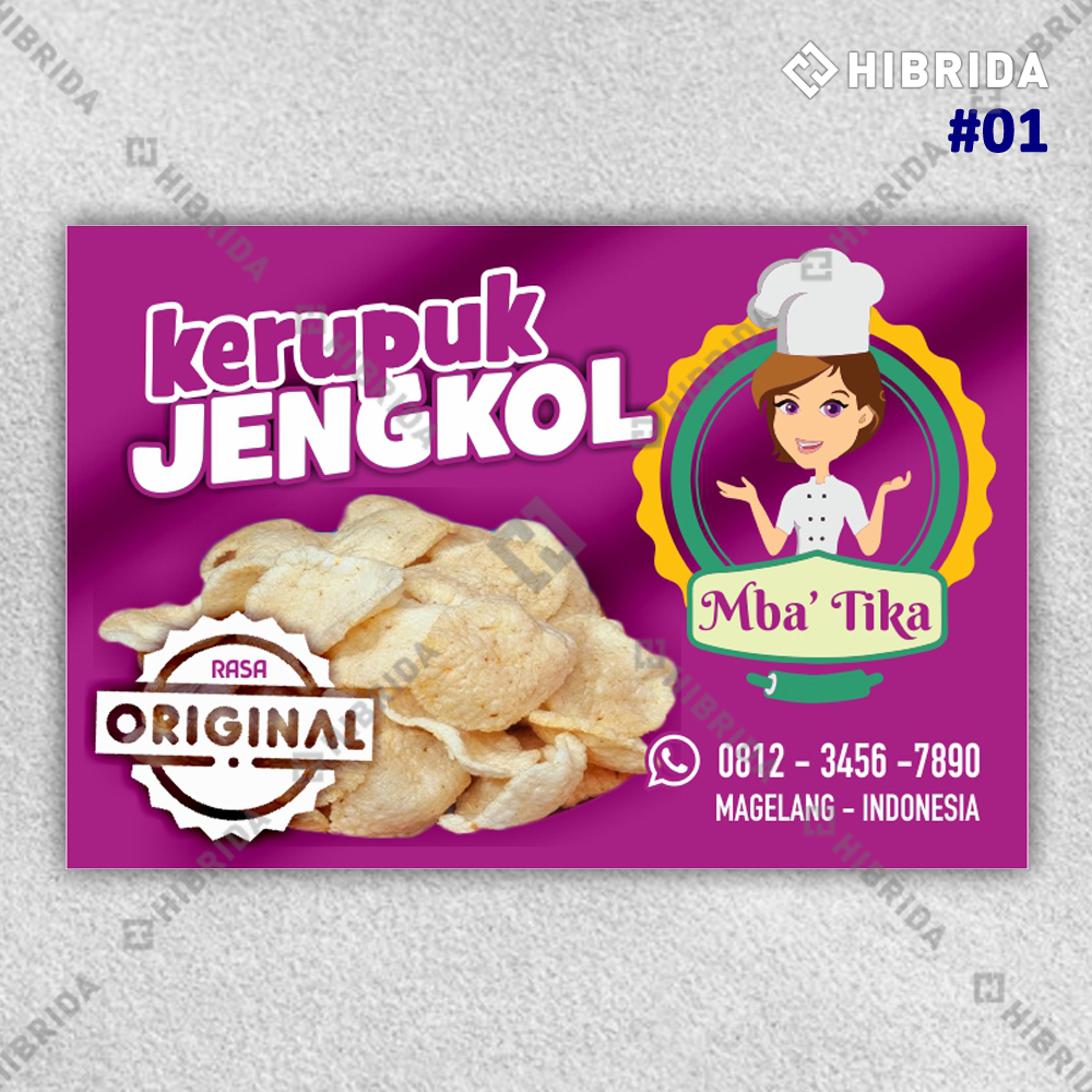 Stiker Label Keripik Singkong Model Bulat