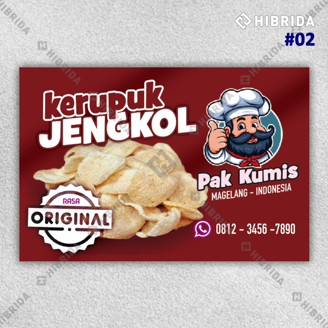 Stiker Label Keripik Singkong Model Bulat