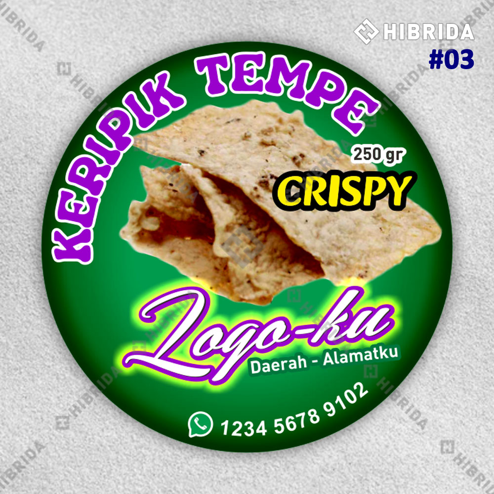 Stiker Label Produk Aneka Keripik