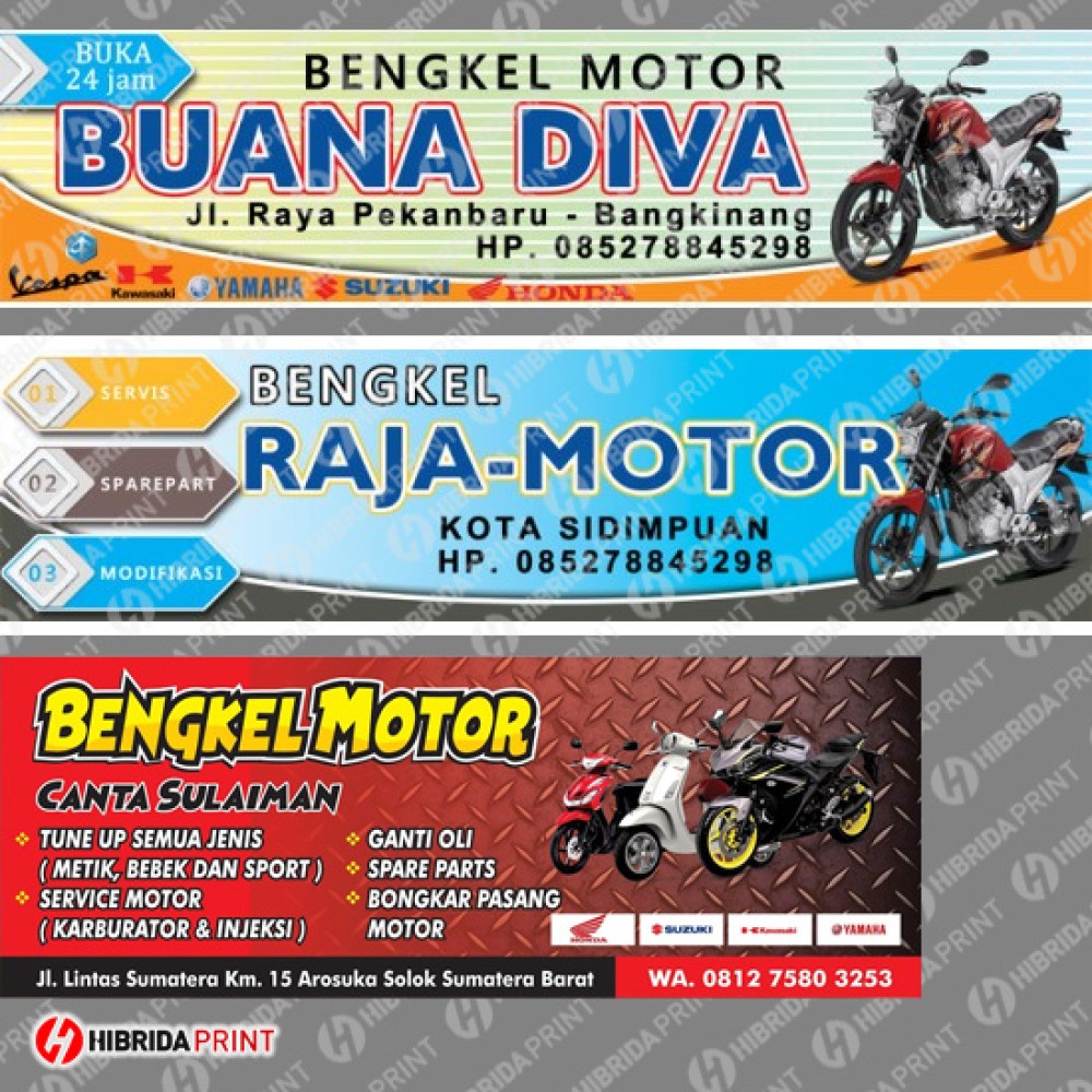 Design dan Cetak Banner Spanduk Bengkel Motor 01