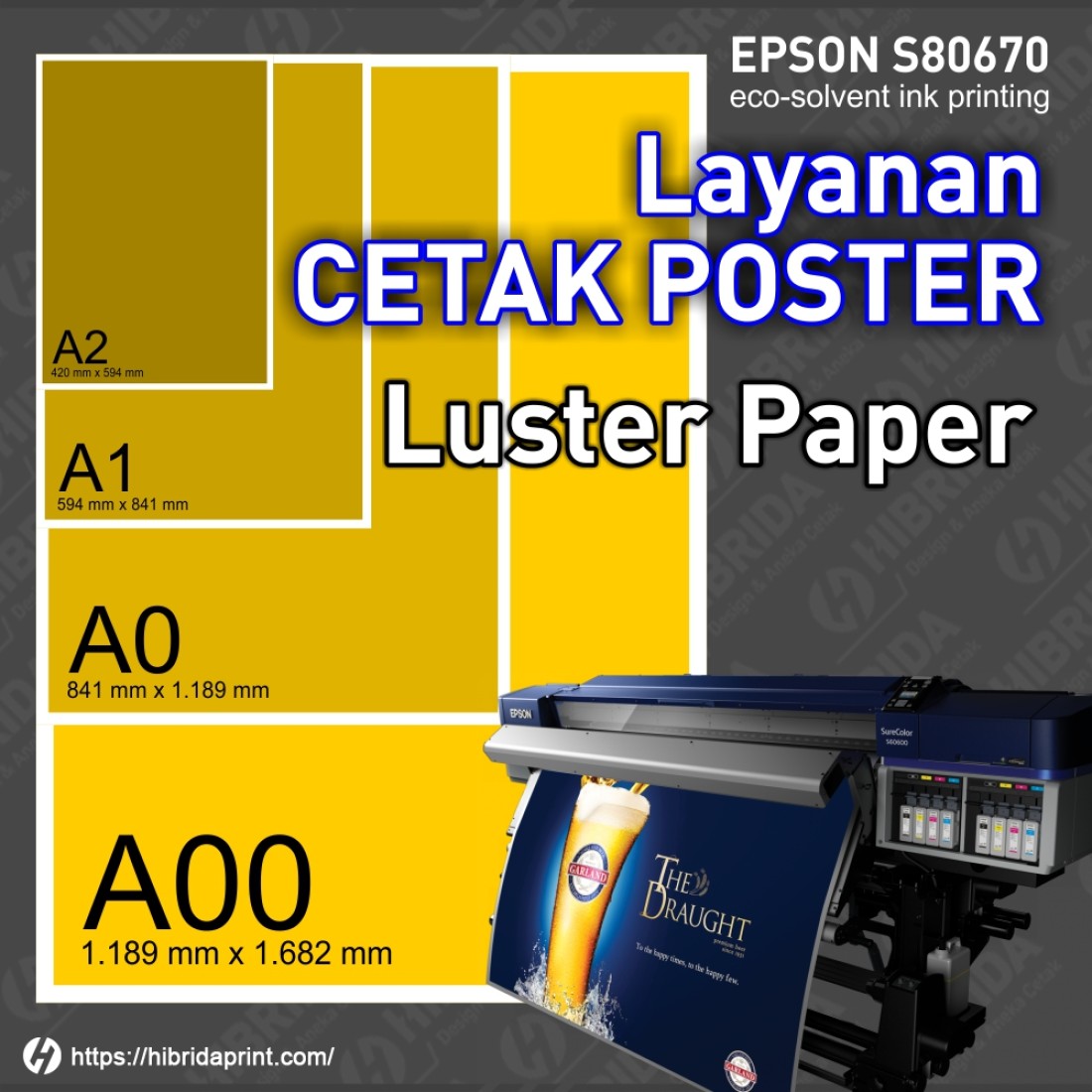 Jasa Cetak Poster Luster Paper - Print Latex HP