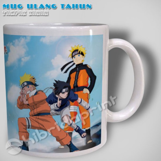 Mug Ultah Naruto 001 | Layanan Design dan Jasa Cetak Hibrida Print