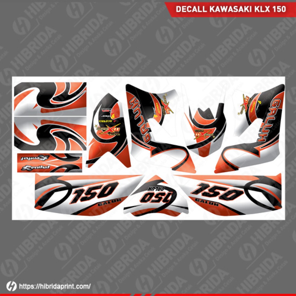Stiker Decal Kawasaki KLX 150 Custom 150