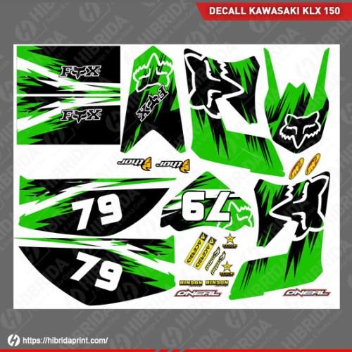 Stiker Decal Kawasaki KLX 150 Kawasaki Custom