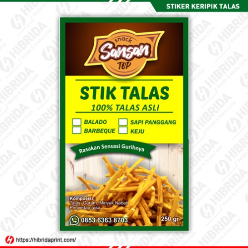 Stiker Label Kemasan Kacang Telor | Layanan Design dan Jasa Cetak ...