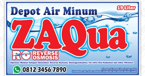 Cetak Stiker Galon Depot Air Minum Isi Ulang Model 015