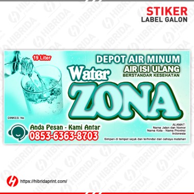 Stiker Galon 047 | Layanan Design dan Jasa Cetak Hibrida Print