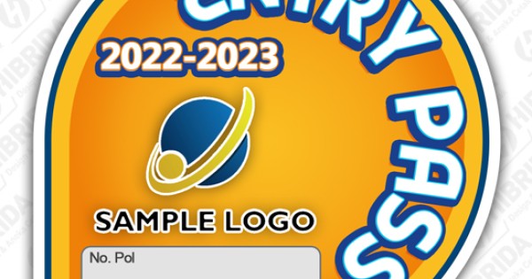Stiker EntryPass Mobil 001| Layanan Design dan Jasa Cetak Hibrida Print