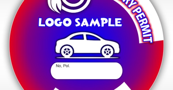 Stiker Entry Permit Mobil 002| Layanan Design dan Jasa Cetak Hibrida Print