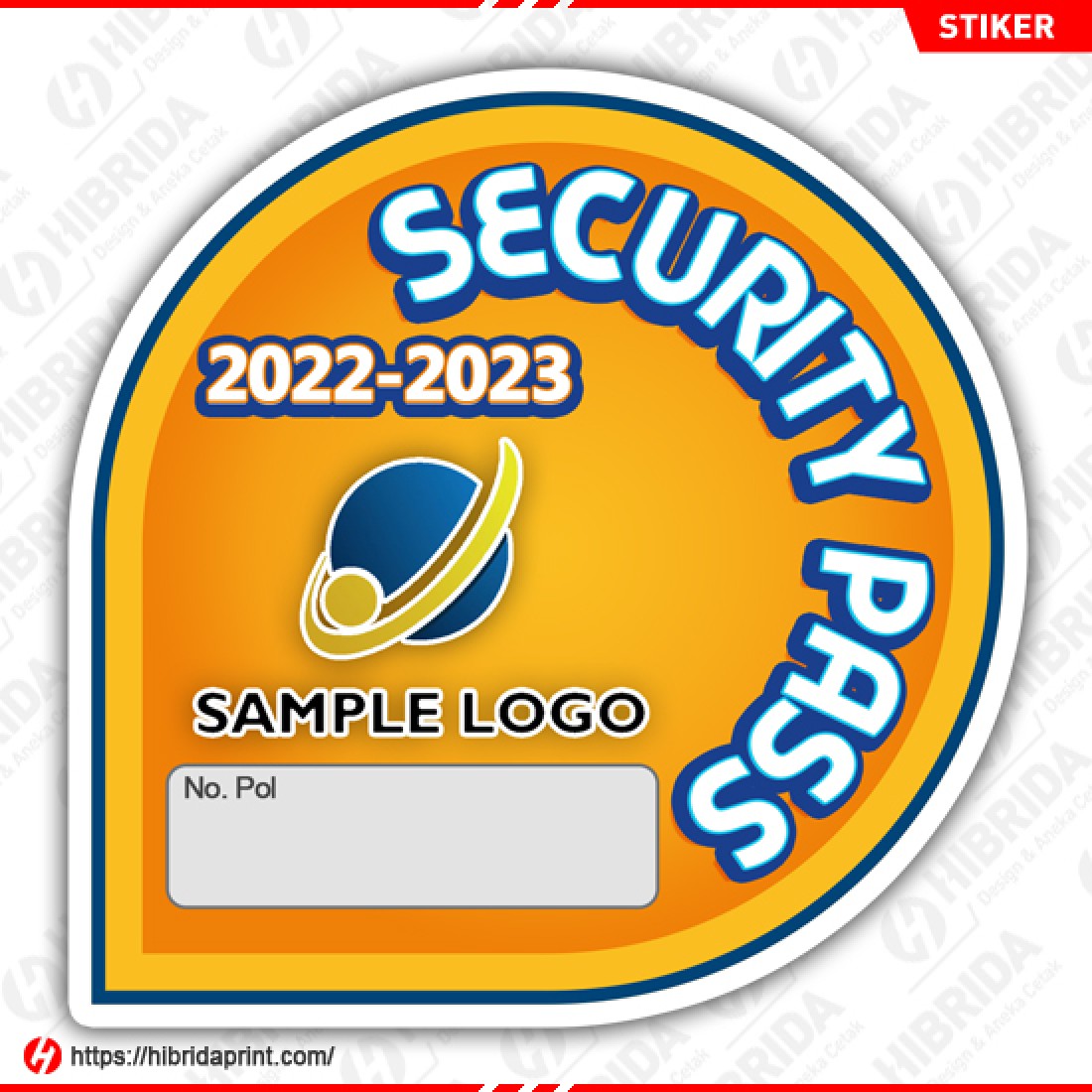 Stiker SecurityPass Mobil 001| Layanan Design dan Jasa Cetak Hibrida Print